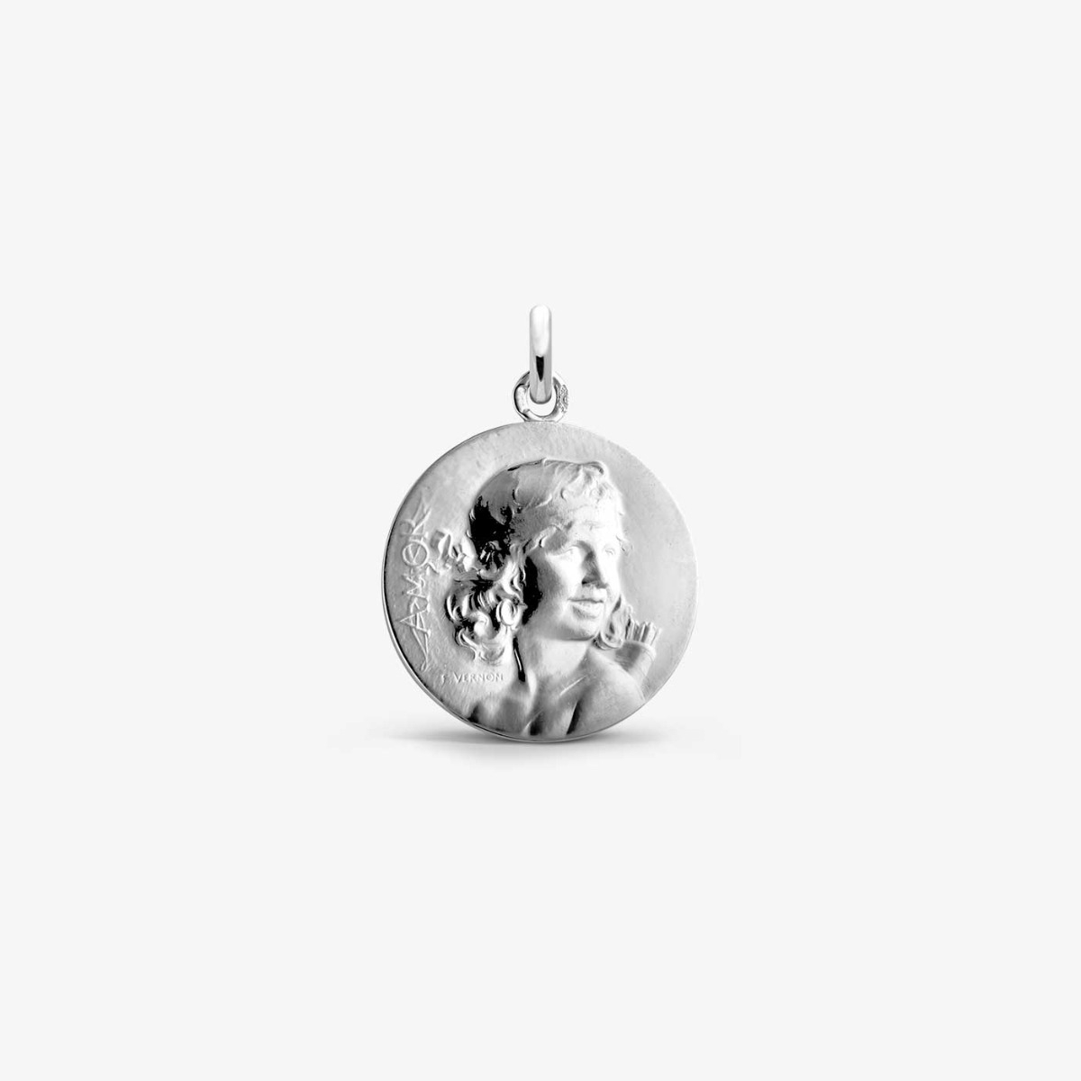 Amor Angel baptism medal - White gold - Arthus Bertrand